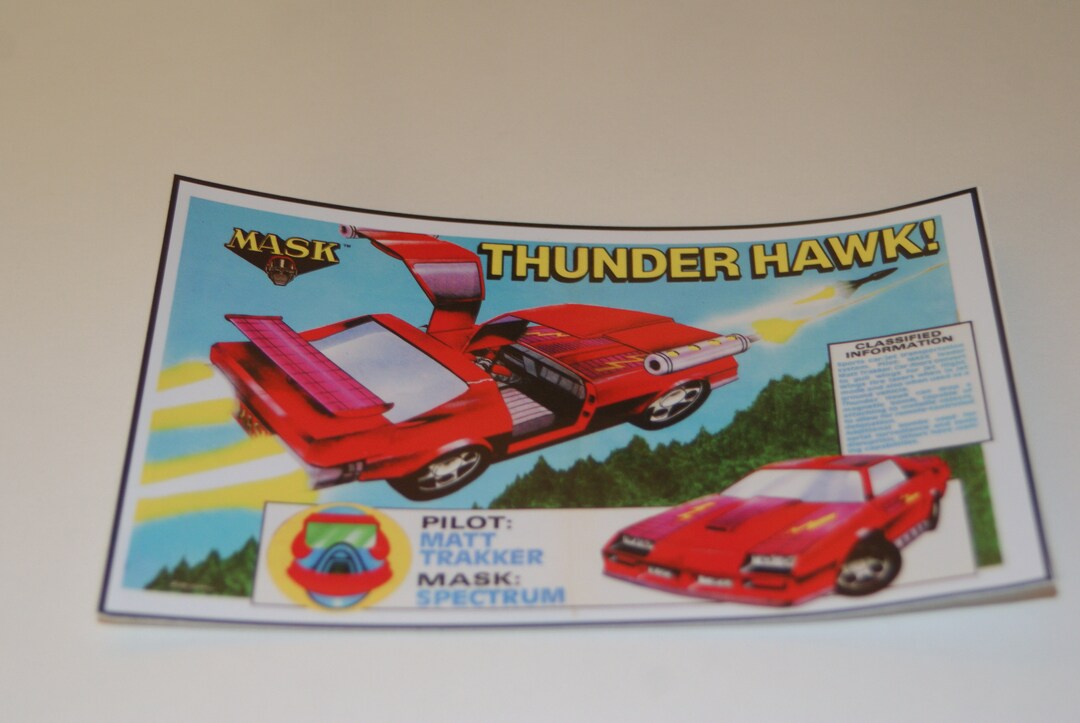 M.A.S.K. Thunderhawk Mini Poster 6 X 4 MASK Custom Repro Stickers ...