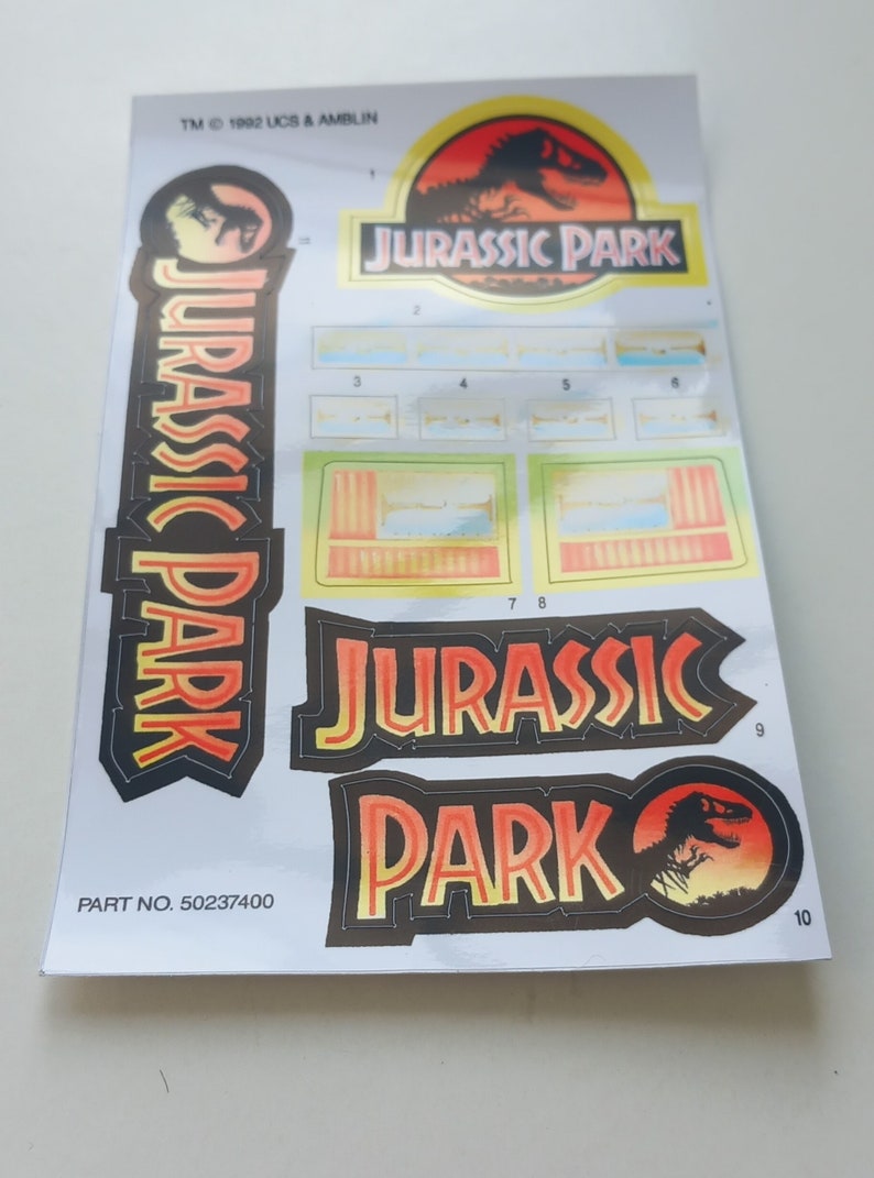 Jurassic Park Jungle Explorer Custom Stickers/labels/decals on Gloss ...