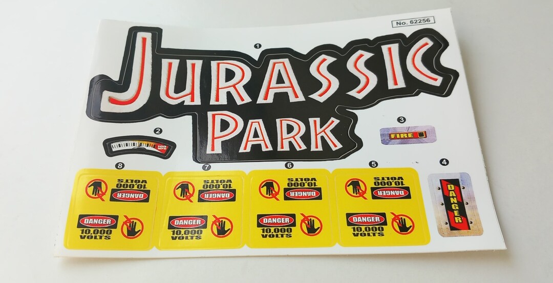 Jurassic Park Raptor Attack Custom Stickers/labels/decals on Gloss ...