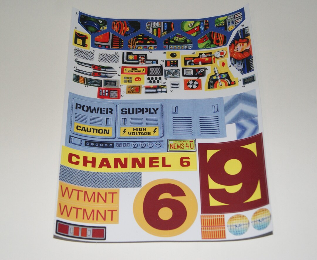 TMNT Channel 6 News Van Custom Sticker/Label/Aufkleber auf Glänzender ...