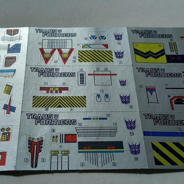 Transformers Toy Decals - Etsy