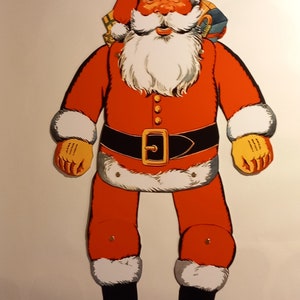 Santa Claus Cardboard Cut Out Vintage Style - Etsy