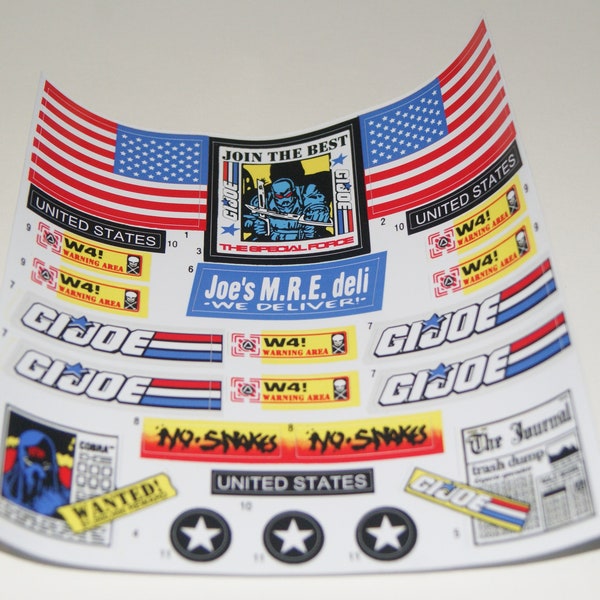 Gi Joe Replacement Stickers - Etsy