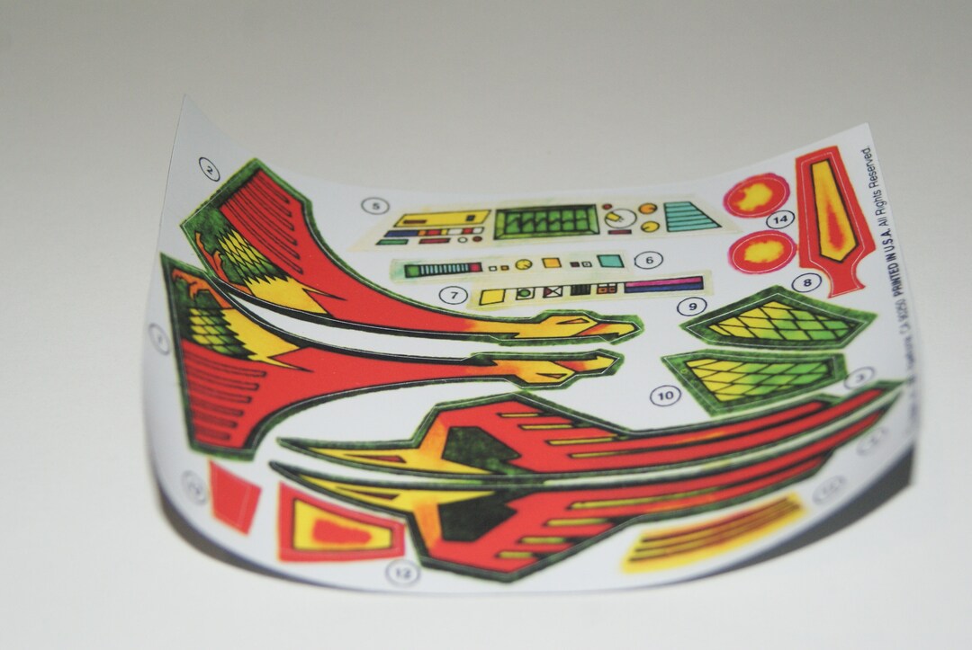 Masters of the Universe Wind Raider MOTU Replacement Stickers/labels ...