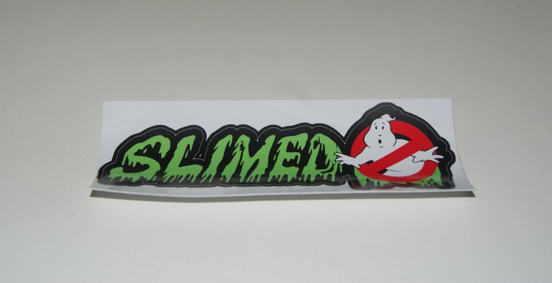 Ghostbusters Slimed 12 X 4.5 Cm Custom Sticker/label/decal on Gloss ...