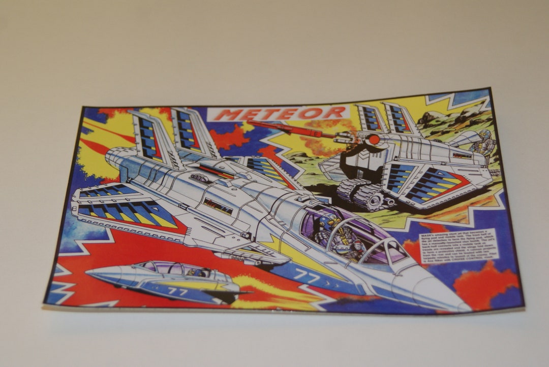 M.A.S.K. Meteor Mini Poster 6 X 4 MASK Custom Repro Stickers ...die Cut ...