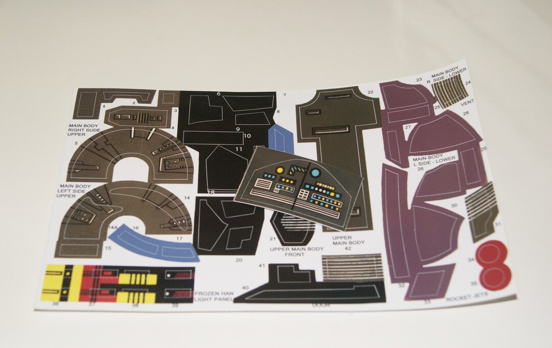 Star Wars Slave 1 Palitoy Style Replacement Stickers/labels/decals on ...