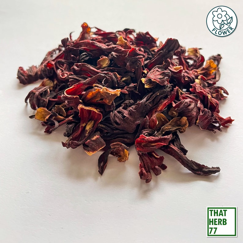 Organic Dried Hibiscus Flower: Herbal Tea, Sustainably Sourced - Etsy