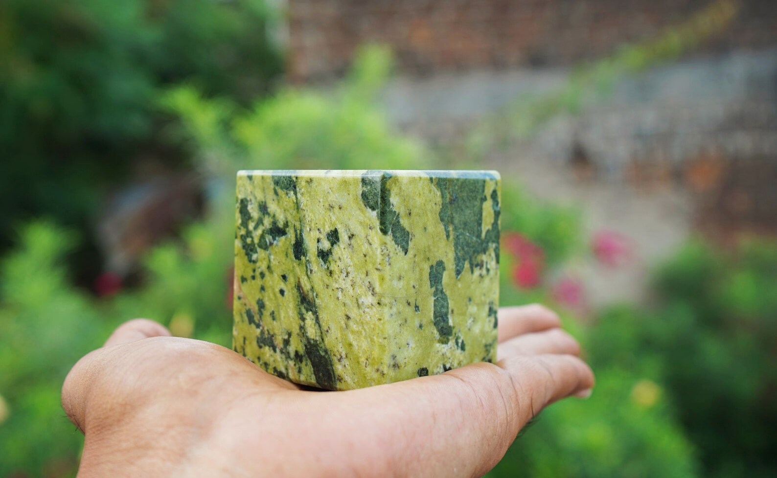 Hand-polished Green Nephrite Jade Cube - 55mm - Healing Crystal Energy ...
