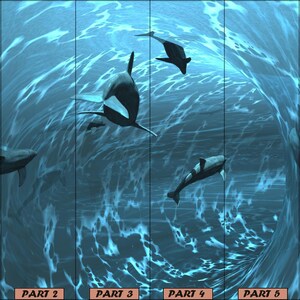 Paper Wall Art, Aquarium Wall Print, Animal Mural, Modern Wall Paper, Sea Landscape Wall Print ...