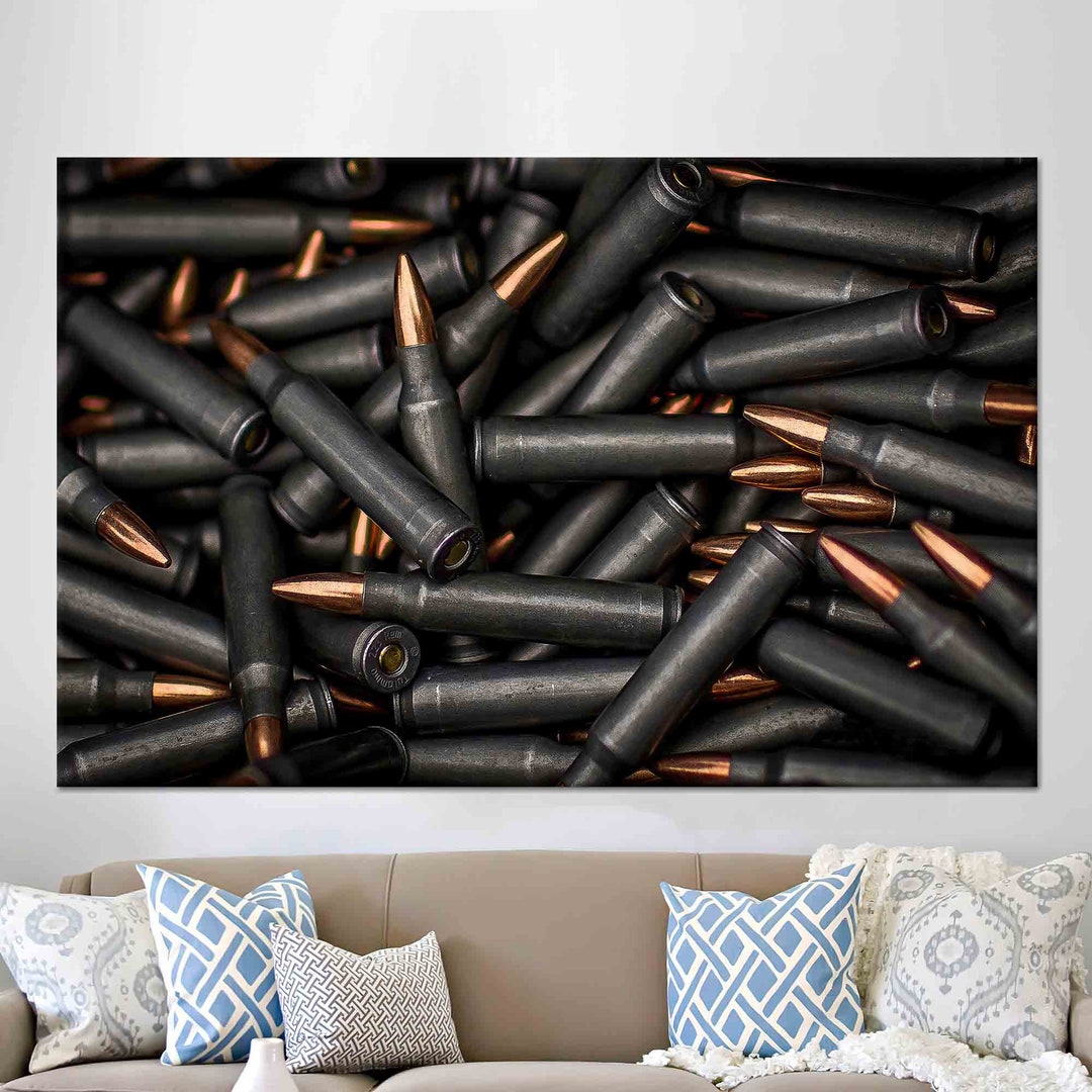 Bullet Wall Art Loft Wall Decor Army Canvas Art Tempered - Etsy