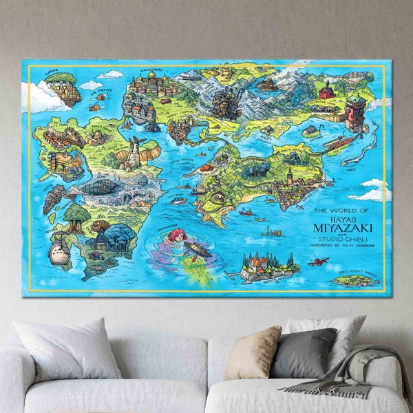 Anime Map Wall Art - Etsy