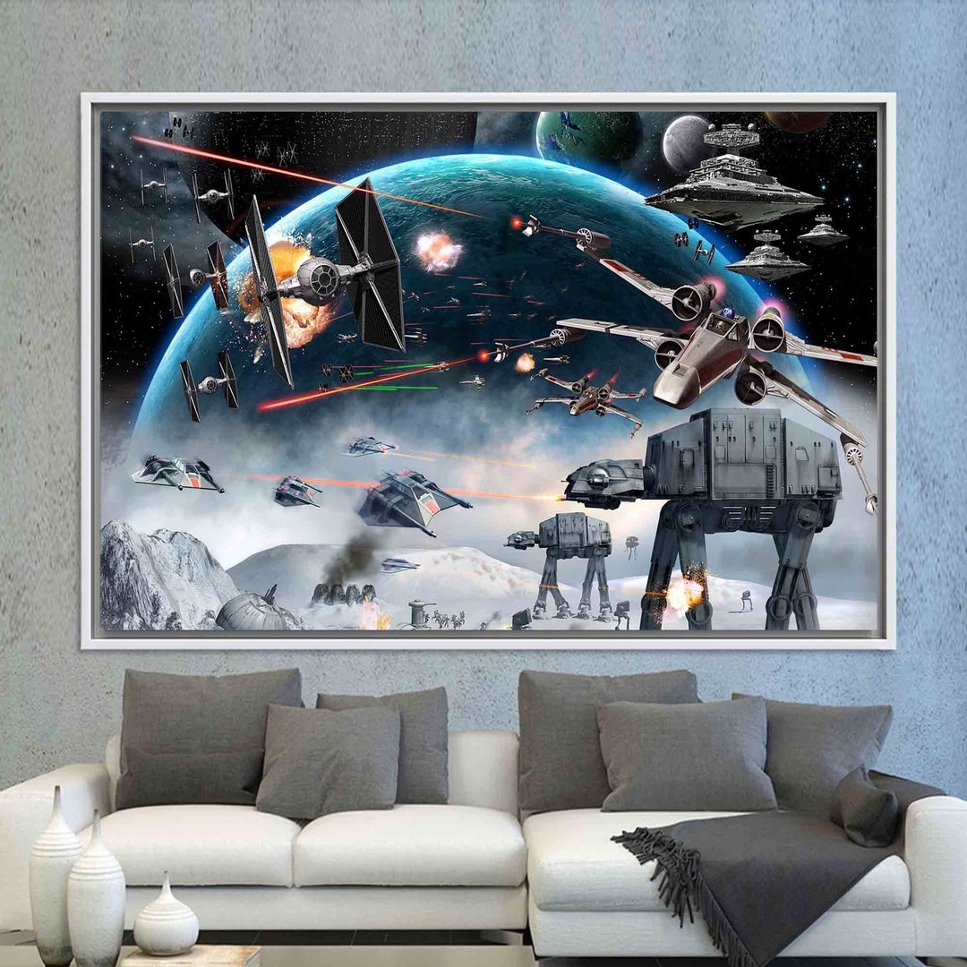 Star Wars Wall Art Personalized Gifts Star Wars Space - Etsy