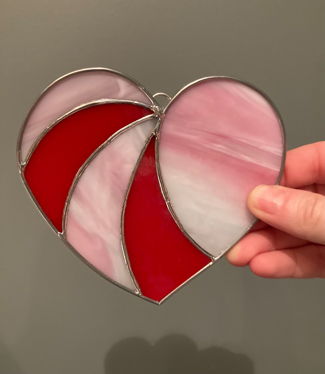 Mother’s Day Valentine Heart Stain Glass Suncatcher Window Hanging ...