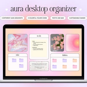 Digital Aura Desktop Organizer - Customizable and Aesthetic - Etsy