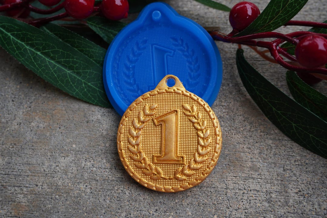 Winner Medal Silicone Mold – 1st Place Award Mold for Chocolate, Resin ...