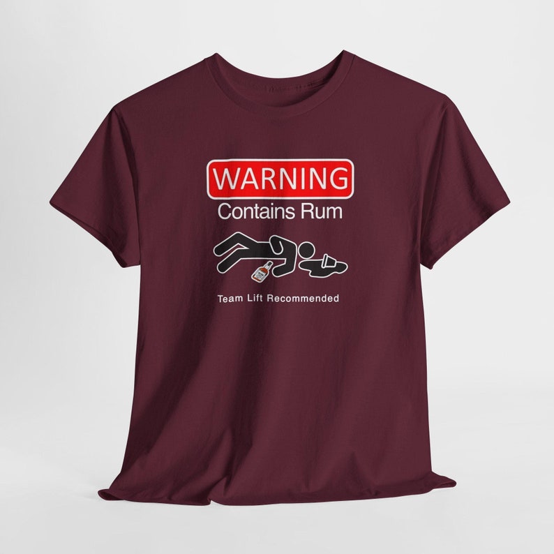 Warning Contains Rum Shirt Funny Rum Lover Tee | Perfect Gift for Rum ...