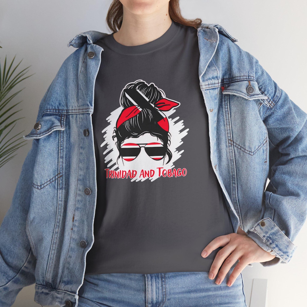 Authentic Trinidad & Tobago Girl Flag Design Unisex Tee West Indian ...