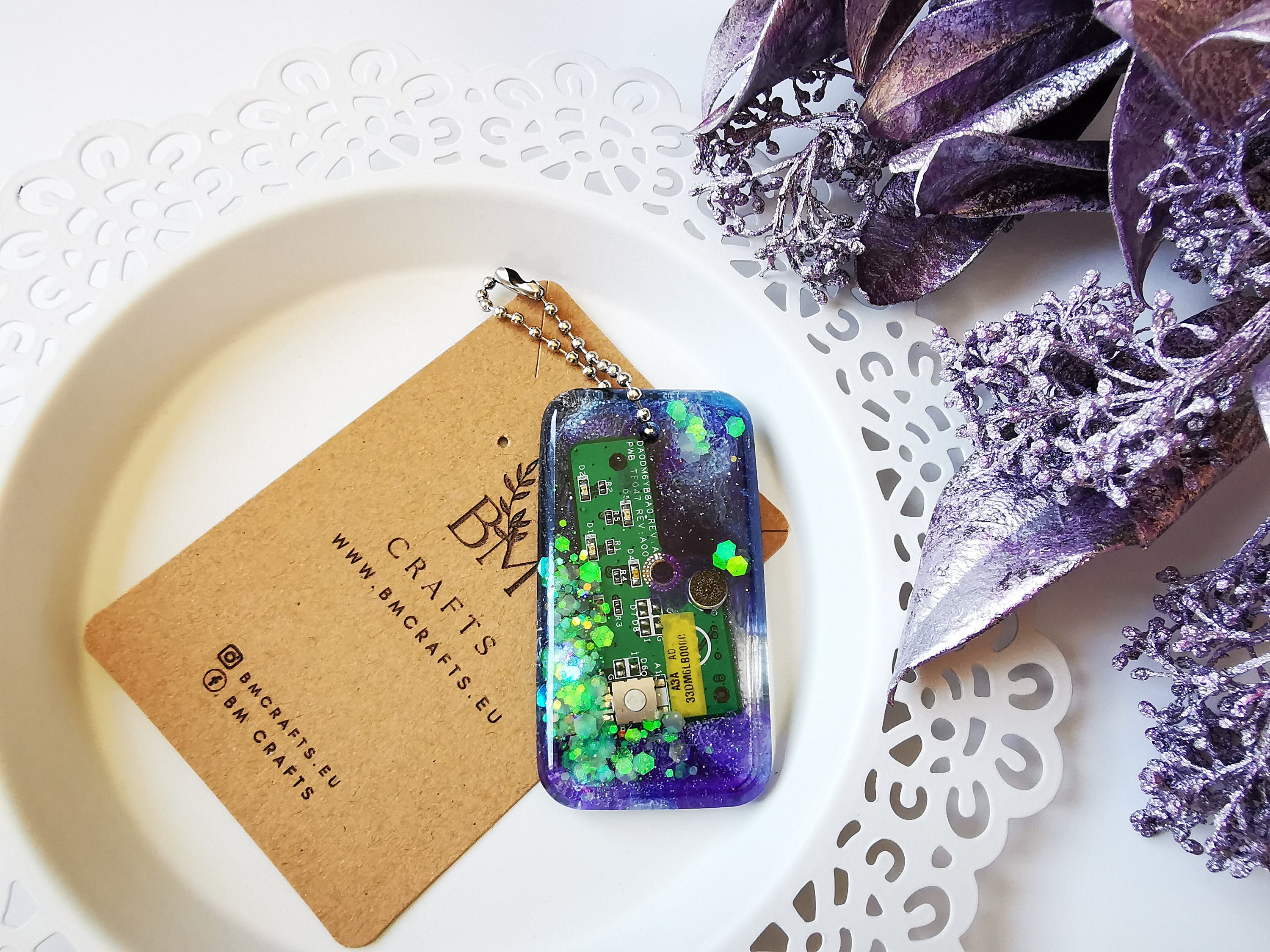 Electronic Board Plate Keychain Pcb Plate Resin Keychain Original ...