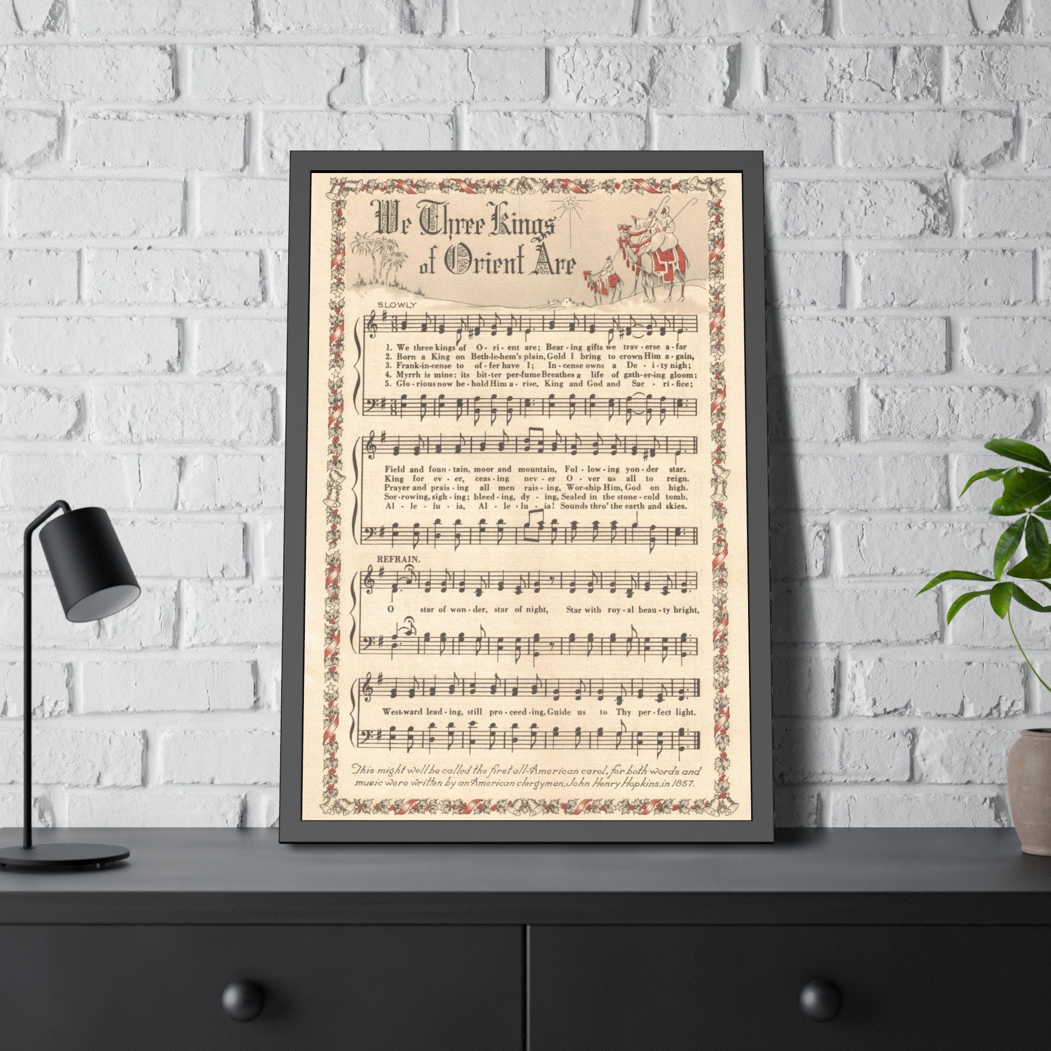 We Three Kings Christmas Carol |printable Vintage Hymn |sheet Music ...