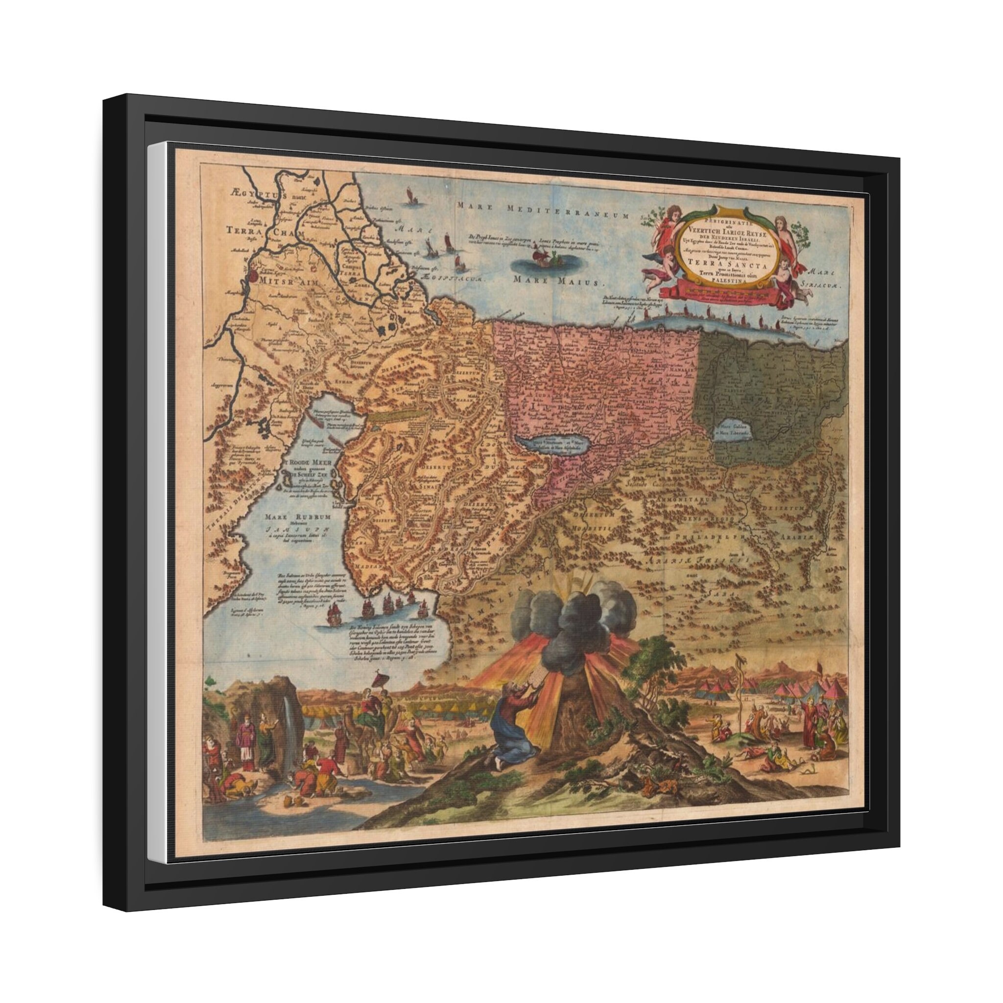 Israel Map 1677 | Vintage Map | Holy Land | Promised Land | Jewish ...