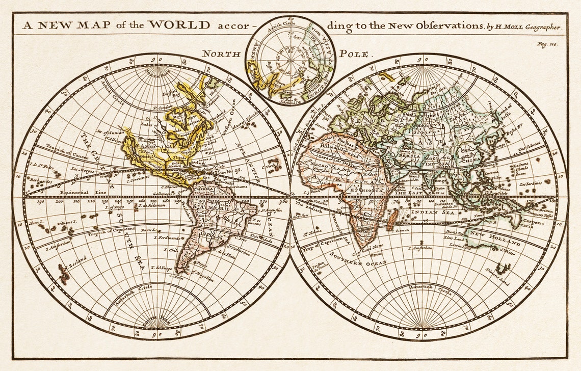 50 Vintage Maps of the World Poster| Antique Maps |vintage Maps|digital ...