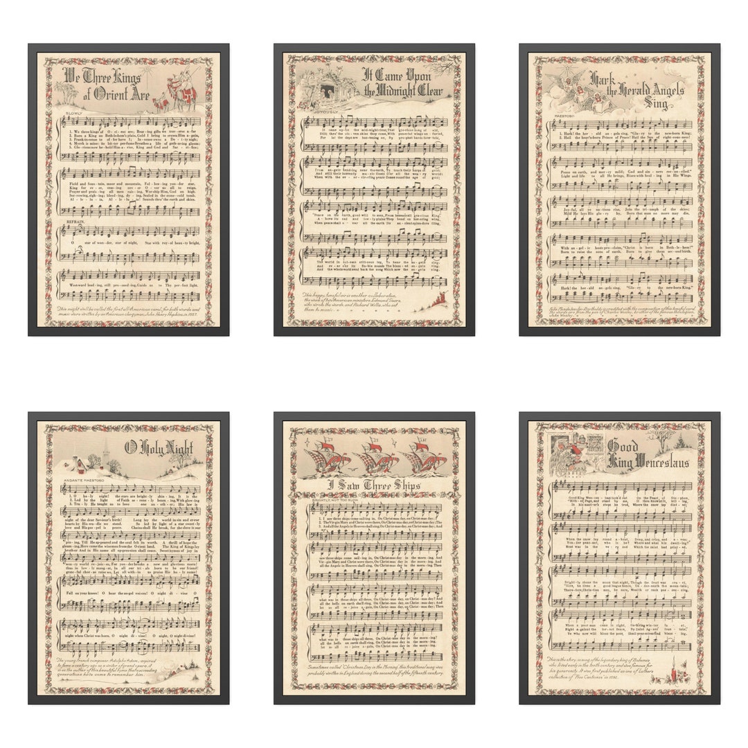 14 Digital Vintage Christmas Sheet Music | Digital Paper | Scrapbook ...