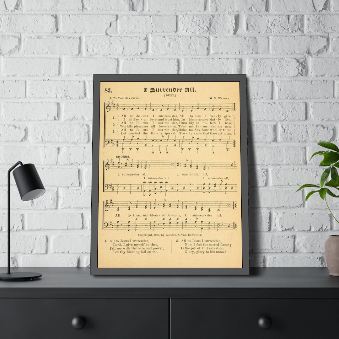 All to Jesus I Surrender All |printable Vintage Hymn | Sheet Music ...