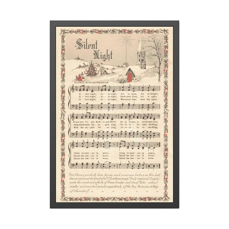 Silent Night Vintage Christmas Carol Sheet Music (digital Download) - Etsy
