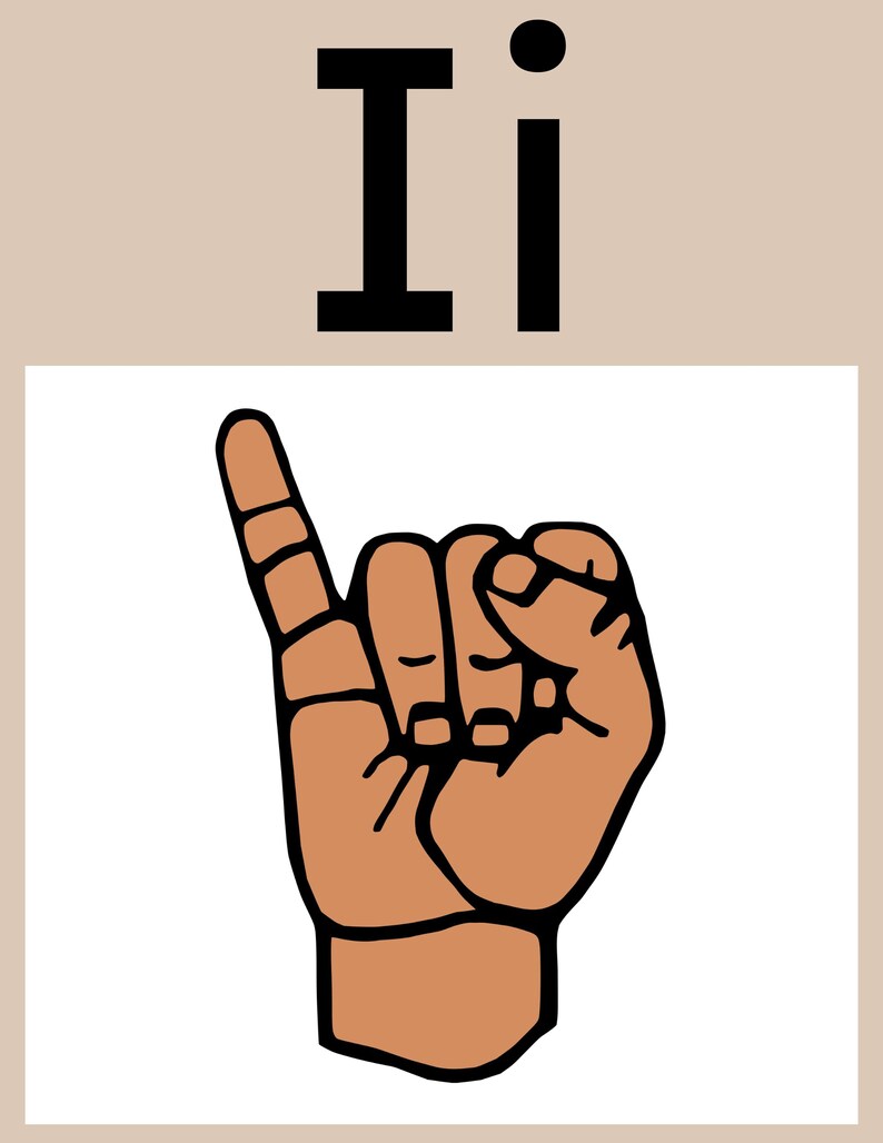 ASL (american Sign Language) Alphabet & Numbers Posters | PASTELS - Etsy