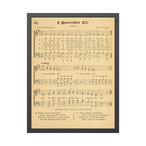 All to Jesus I Surrender All |printable Vintage Hymn | Sheet Music ...