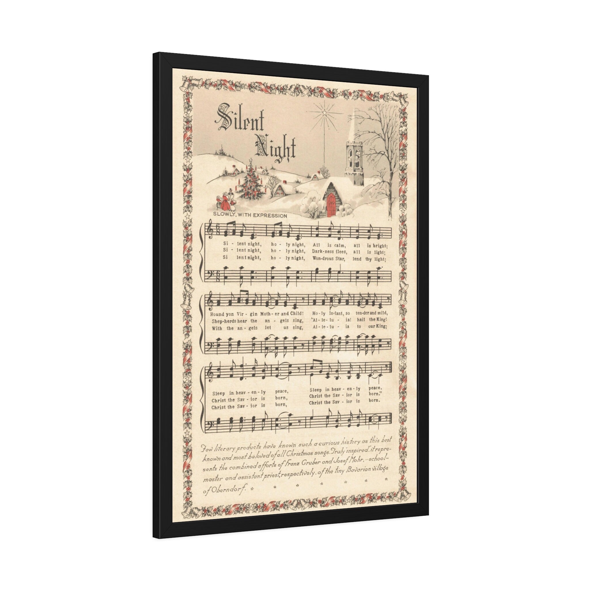 Silent Night Vintage Christmas Carol Sheet Music (digital Download) - Etsy