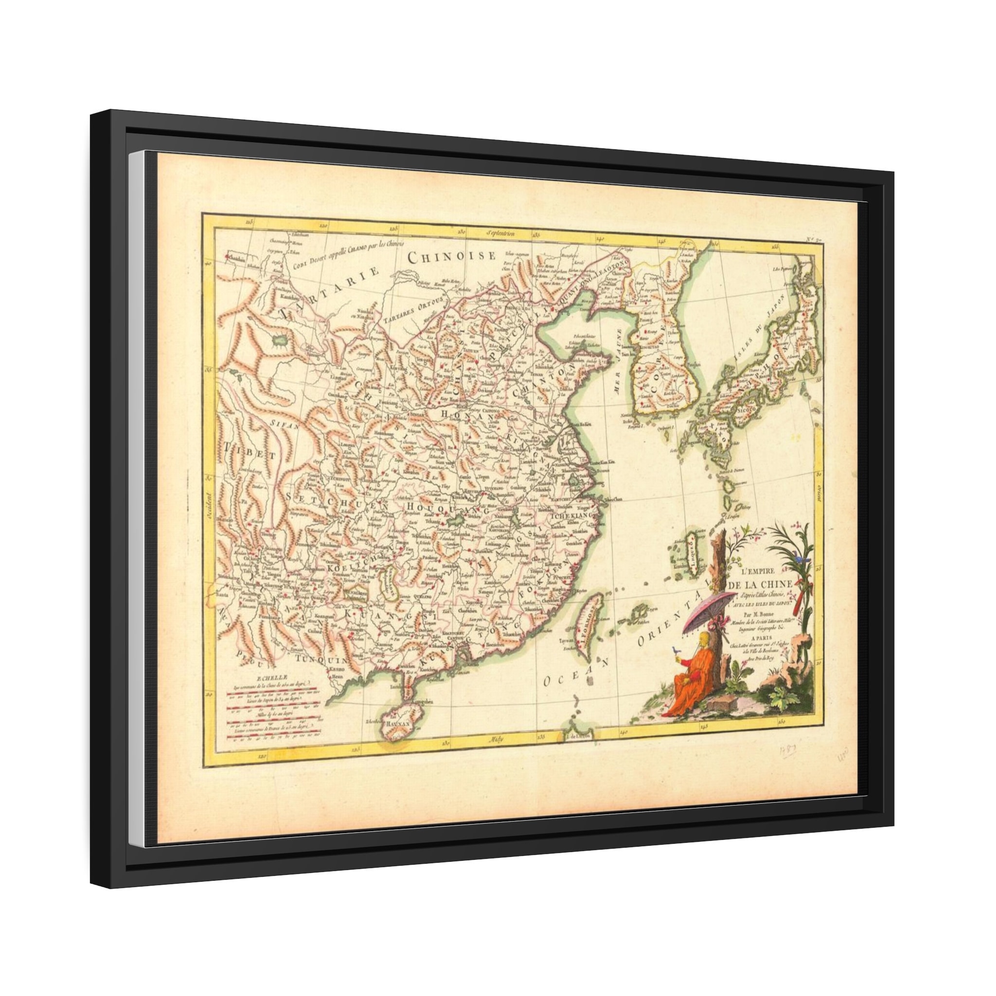 Antique Map of the Chinese Empire 1785 - Rare Vintage Cartography of ...