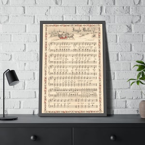 Jingle Bells Christmas Carol printable Vintage Hymn Sheet Music Instant ...