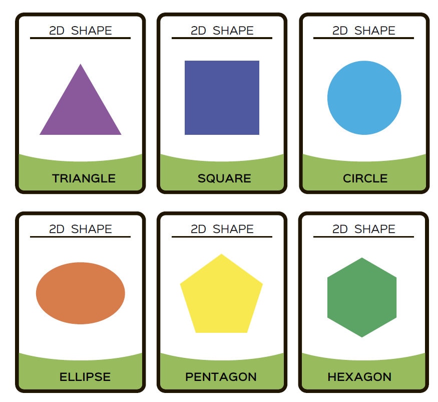 24 Shapes Educational Flashcards Set |preschool Shapes| - Etsy