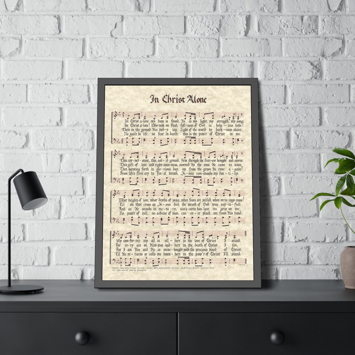 In Christ Alone |printable Vintage Hymn | Sheet Music | Instant ...