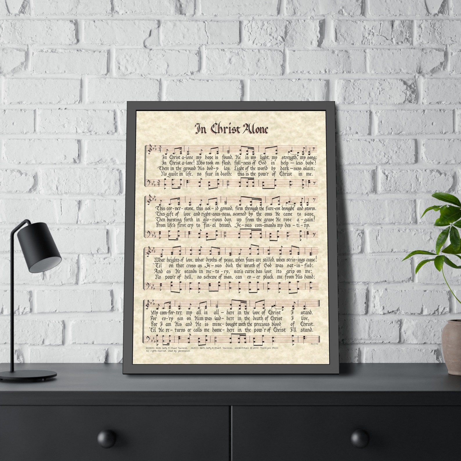 In Christ Alone |printable Vintage Hymn | Sheet Music | Instant ...