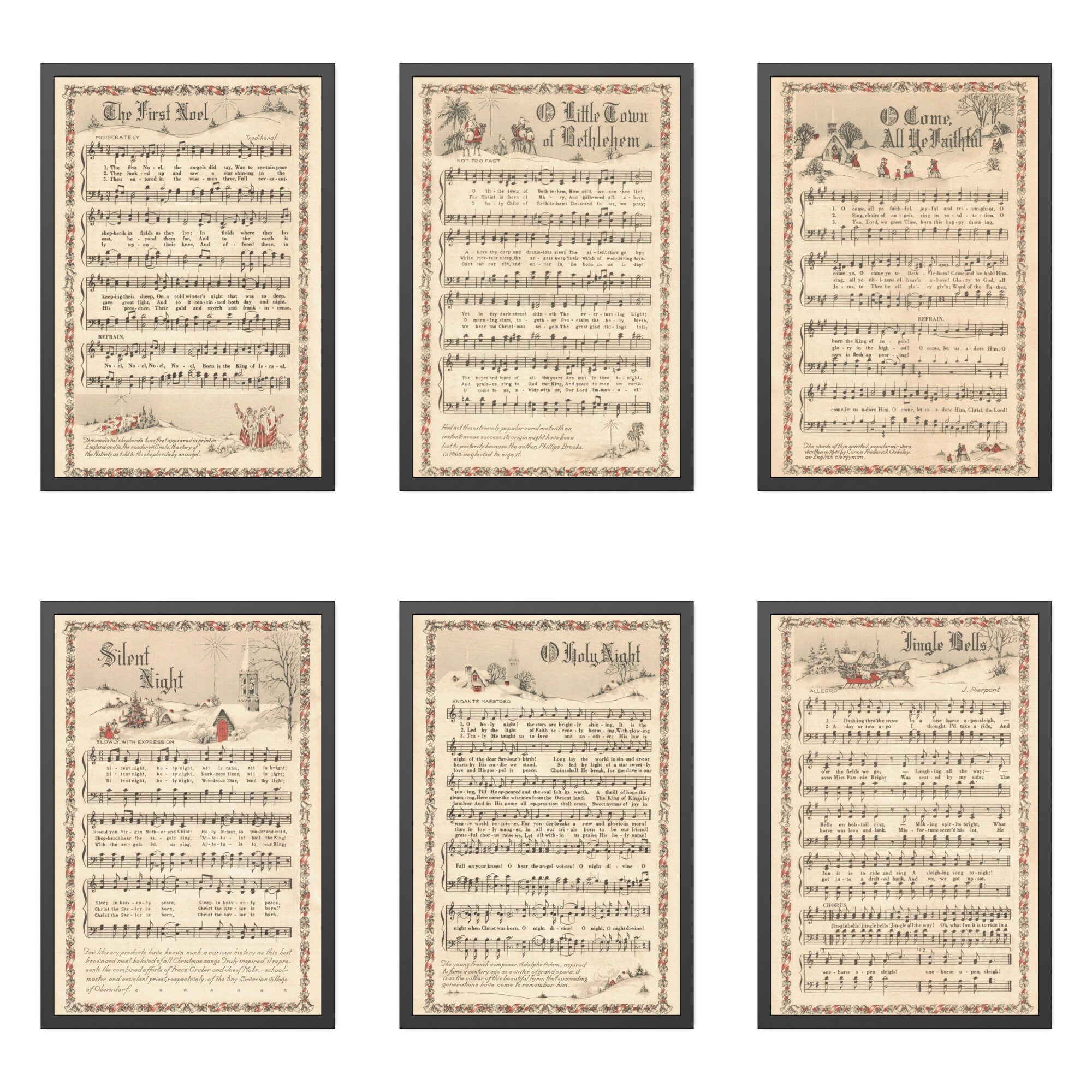 Vintage Christmas Carols Sheet Music: 14 Victorian Hymns (digital ...