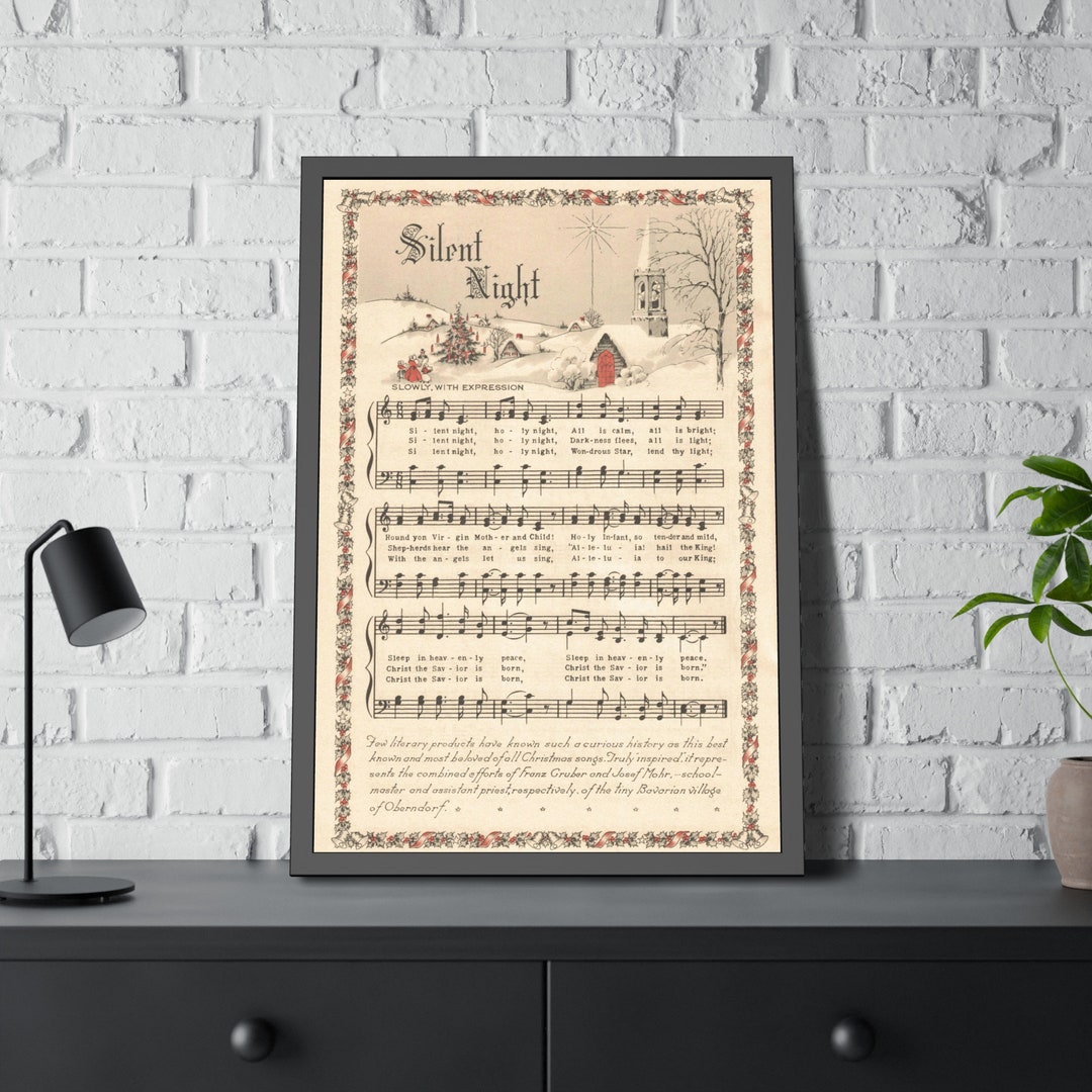 Silent Night Vintage Christmas Carol Sheet Music (digital Download) - Etsy