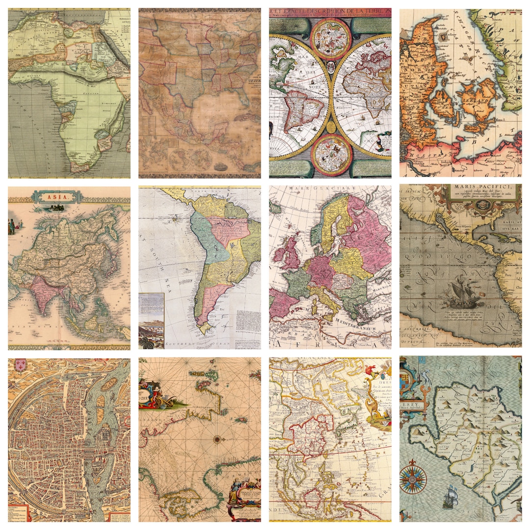 Antique Maps |vintage Maps|digital Prints| Digital Download|classic ...