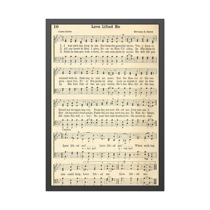 Love Lifted Me printable Vintage Hymn Sheet Music Instant Download - Etsy