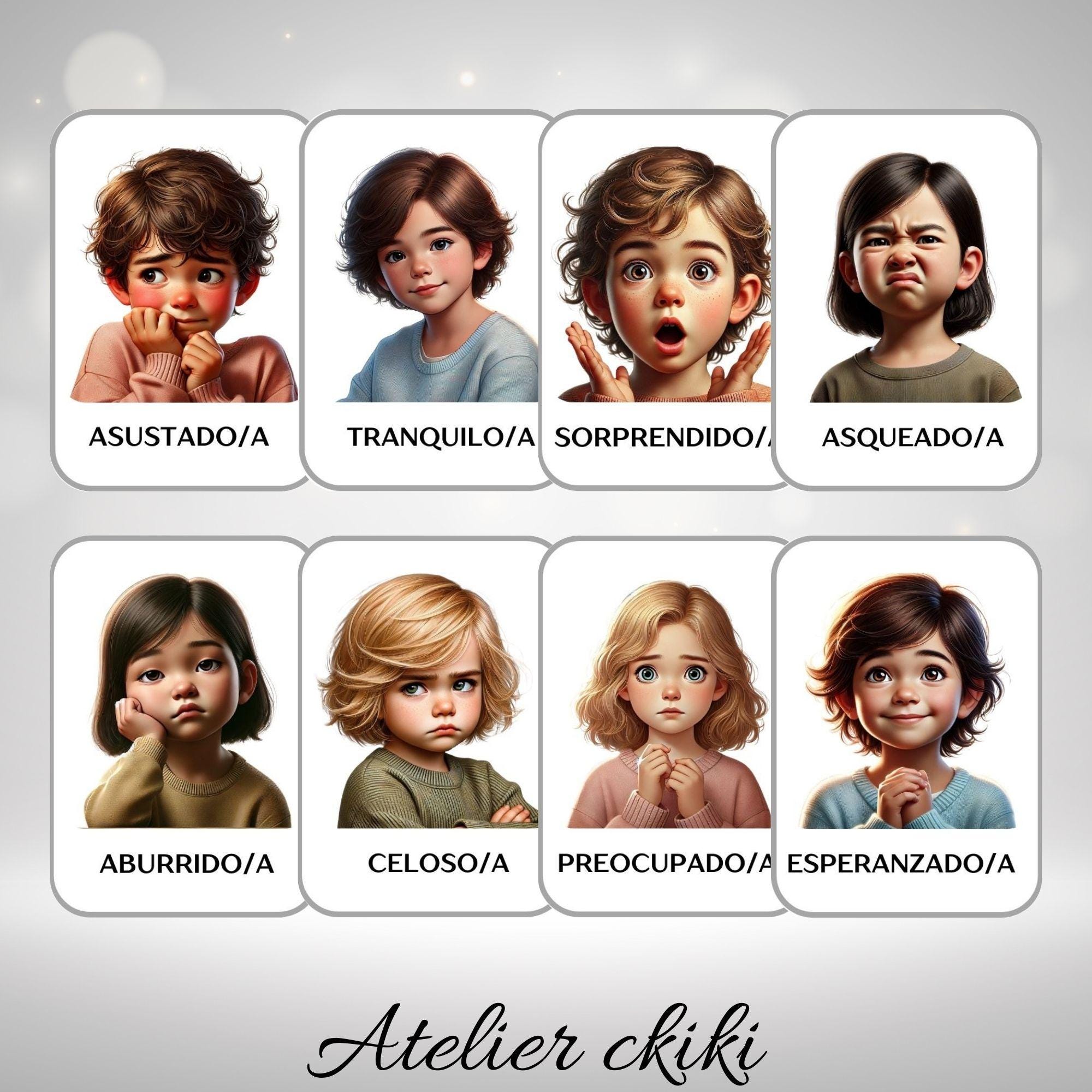 40 Tarjetas De Emociones Para Niños | Tarjetas De Sentimientos Para ...