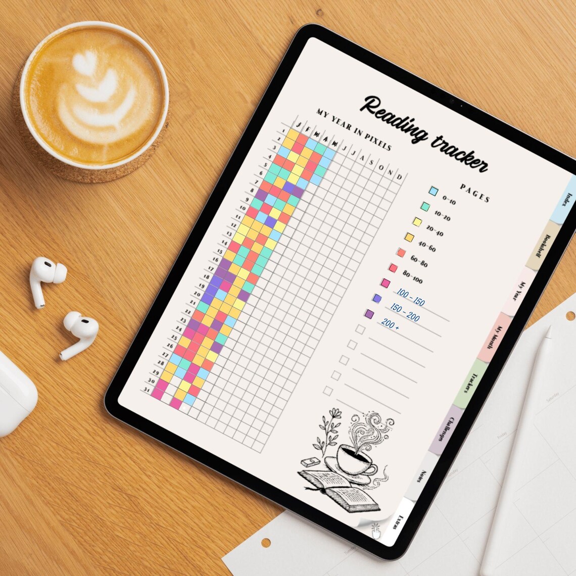 Digital Reading Journal | Digital Reading Planner Goodnotes, iPad ...