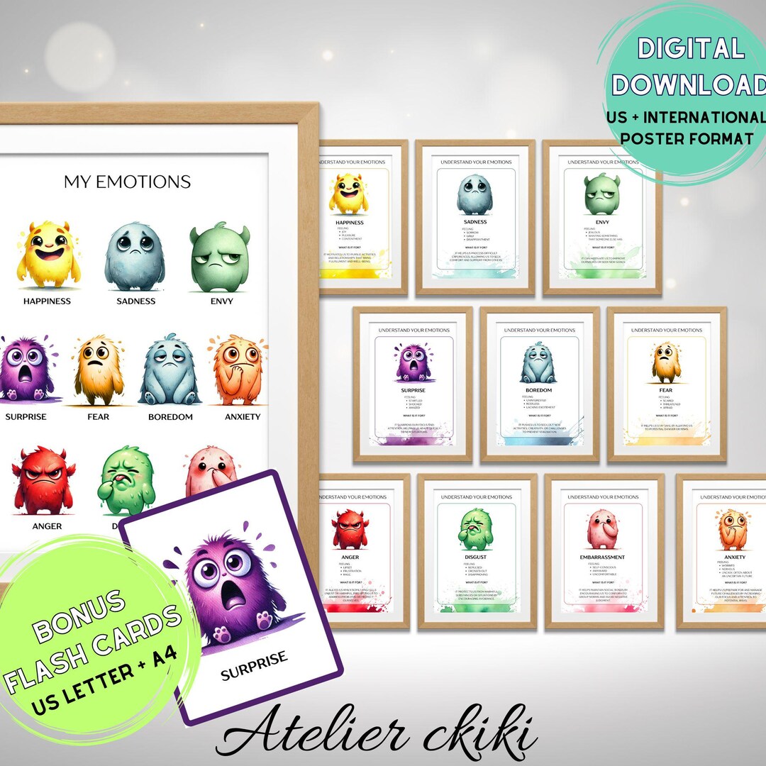 Emotions Awareness Posters, Calm Corner Posters, Emotional Regulation ...