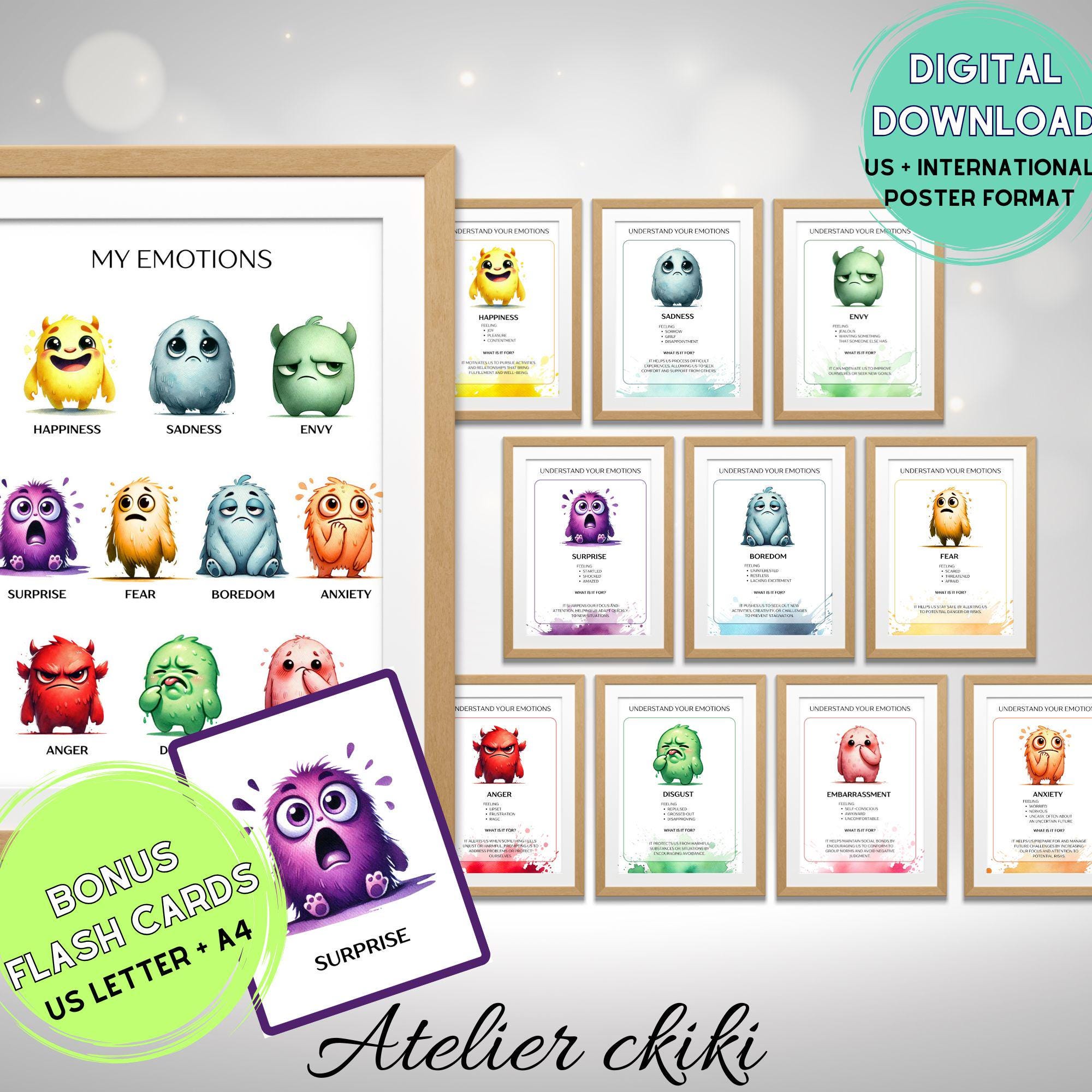 Emotions Awareness Posters, Calm Corner Posters, Emotional Regulation ...