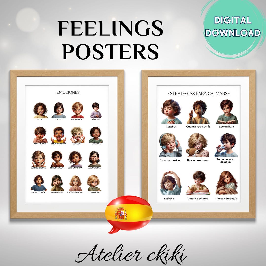 Poster De Emociones Para Niños | Pósters De Regulación Emocional Y ...