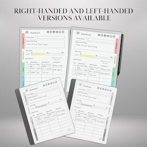Project Planner for Remarkable 2 & Paper Pro Hyperlinked Template Agile ...