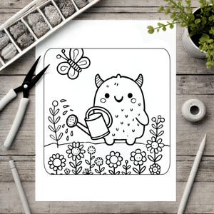 Cute Monster Coloring Pages | 30 Cozy Friends and Relaxing Fun for Kids ...