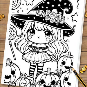 Cute Halloween Coloring Pages for Kids, Spooky Activity Sheets ...