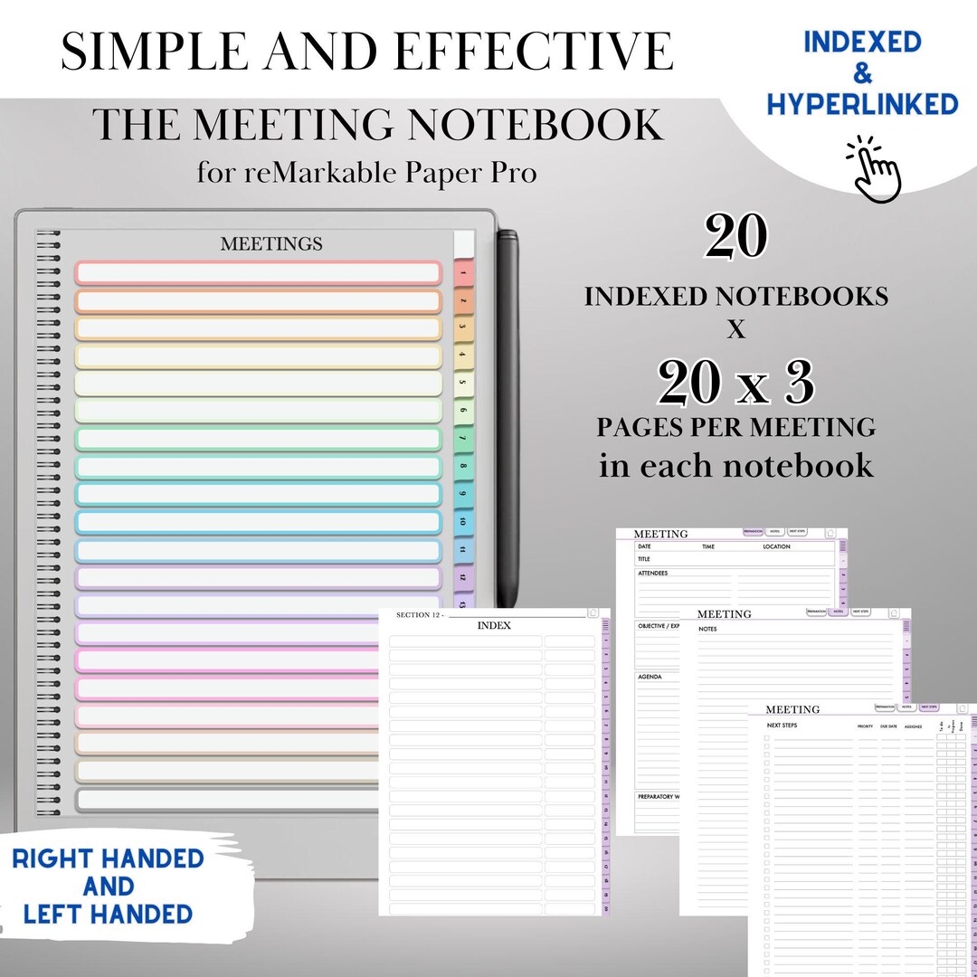 Meeting Notes for Remarkable Paper Pro and Remarkable 2 Hyperlinked ...